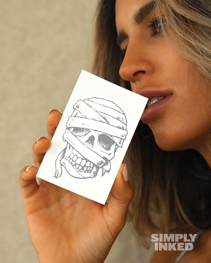 Wrapped Skull - Semi Permanent - Simply Inked