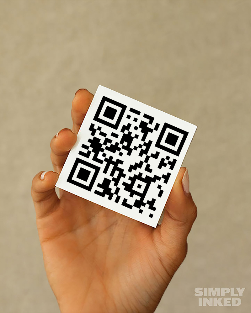 Build your QR Code with Temporary Tattoo - Simply Inked