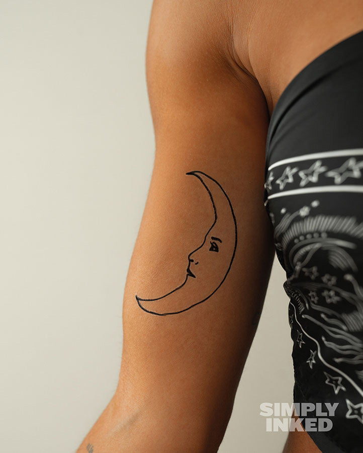 Half Moon Temporary Tattoo - Simply Inked